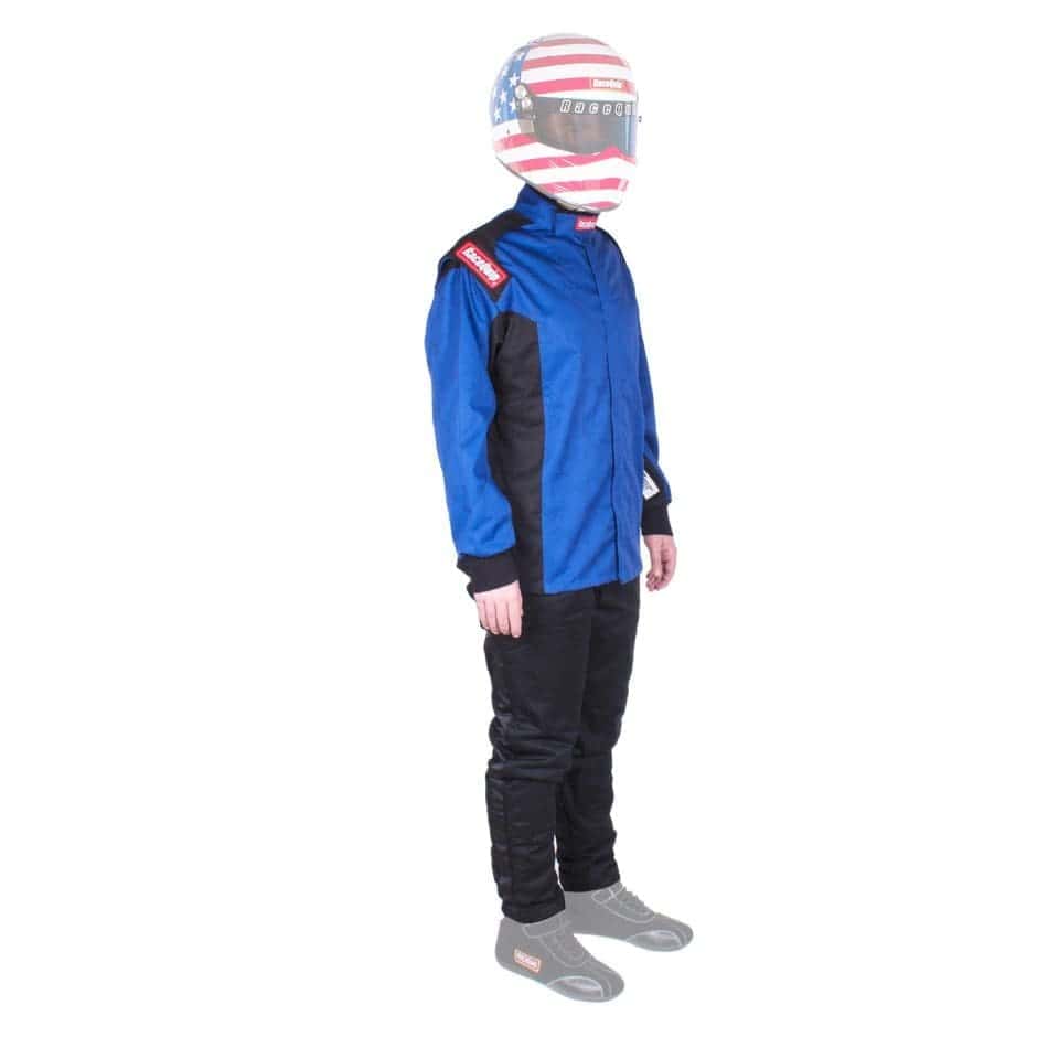 Jacket Chevron Blue Medium SFI-1 - Junior Dragster/Karting/Quarter Midget/Parts/Peyton Racing LLC