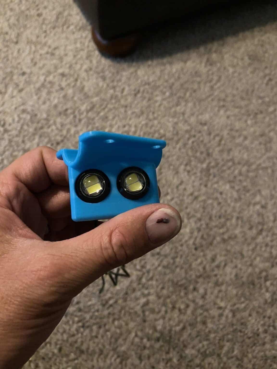 Clamp on Jr Dragster headlights angled - Junior Dragster/Peyton Racing LLC